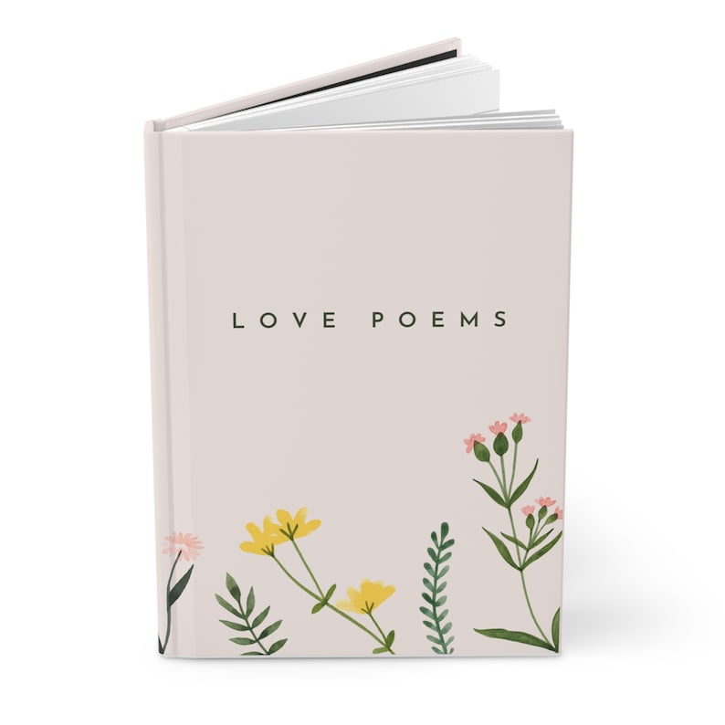 Love Poem Journal Aesthetic Floral Poetry Notebook Poetry Journal - Etsy
