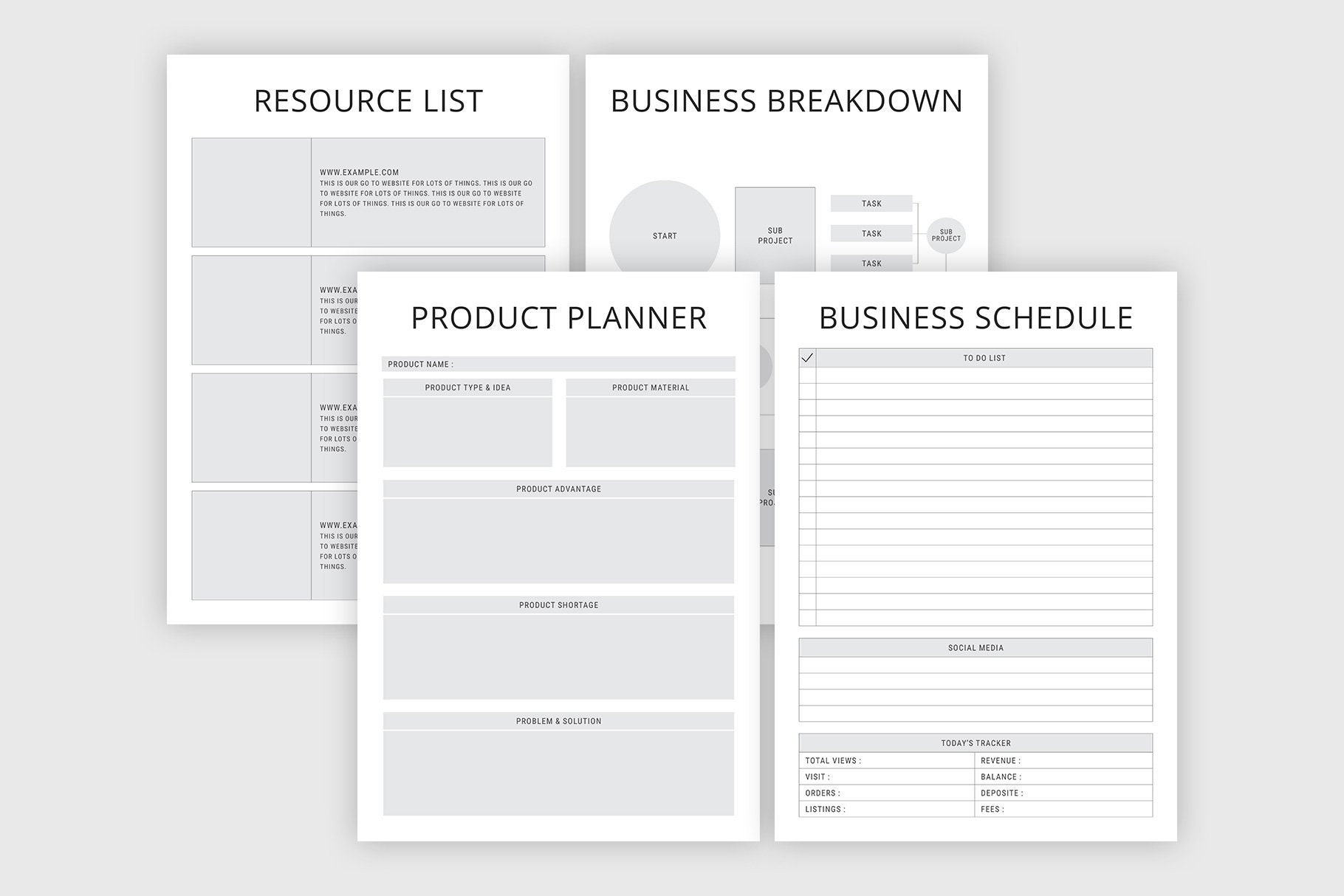 Boost Your Productivity With Our Editable and Printable Business ...