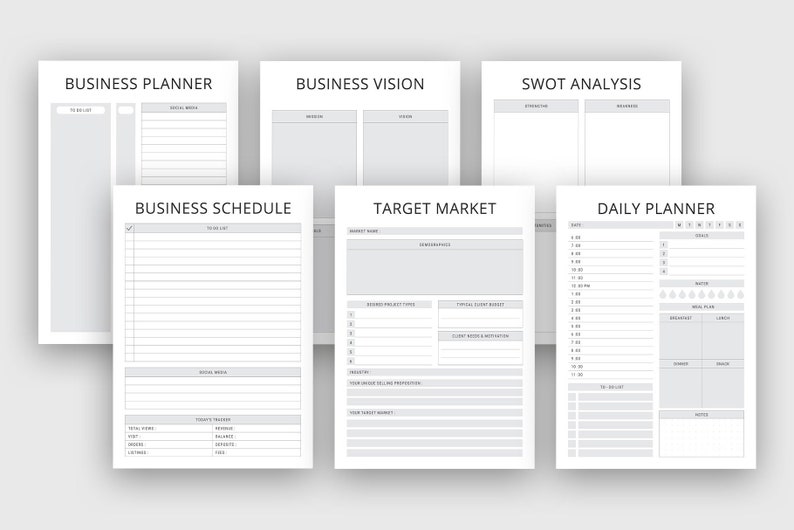 Boost Your Productivity With Our Editable and Printable Business ...