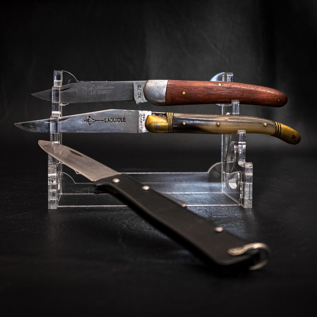 Acrylic Knife Stand Transparent Knife Holder for 3 Knives Display ...