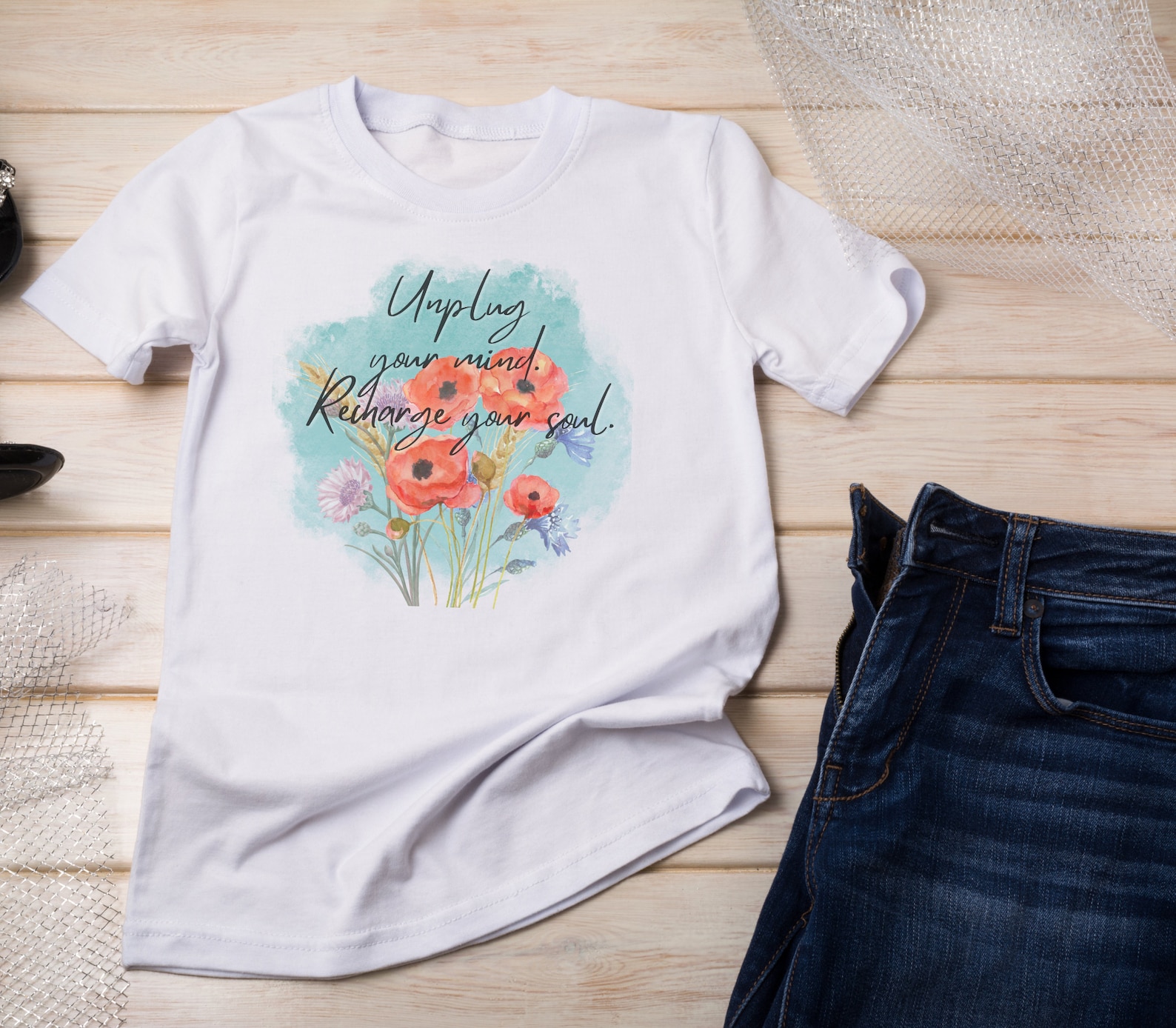 Floral Mindfulness: Unplug Your Mind, Recharge Your Soul -- Unisex ...