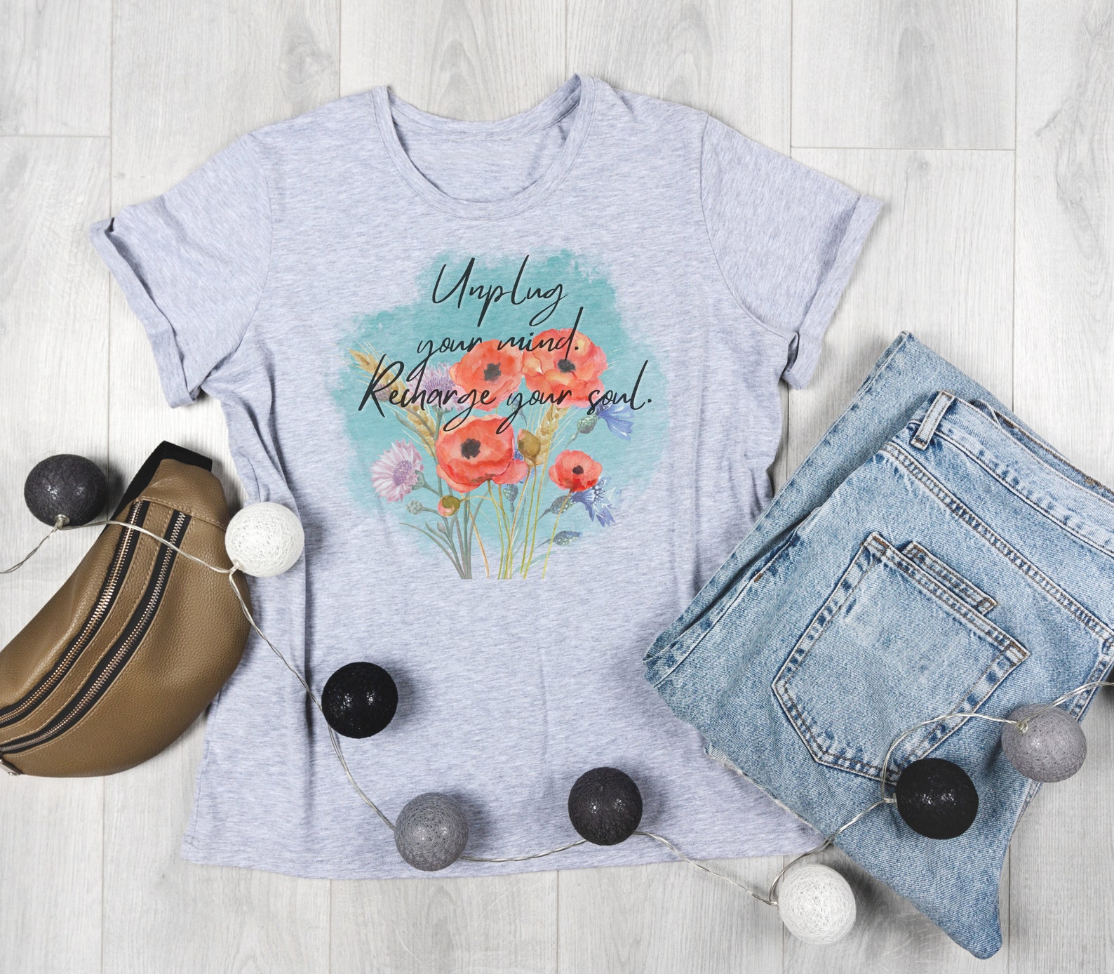 Floral Mindfulness: Unplug Your Mind, Recharge Your Soul -- Unisex ...