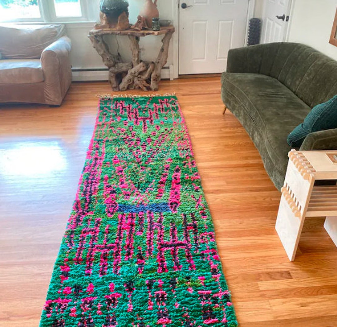 Fluffy Deep Green Rug Plush Fuzzy Carpet for Bedroom, Living Room ...