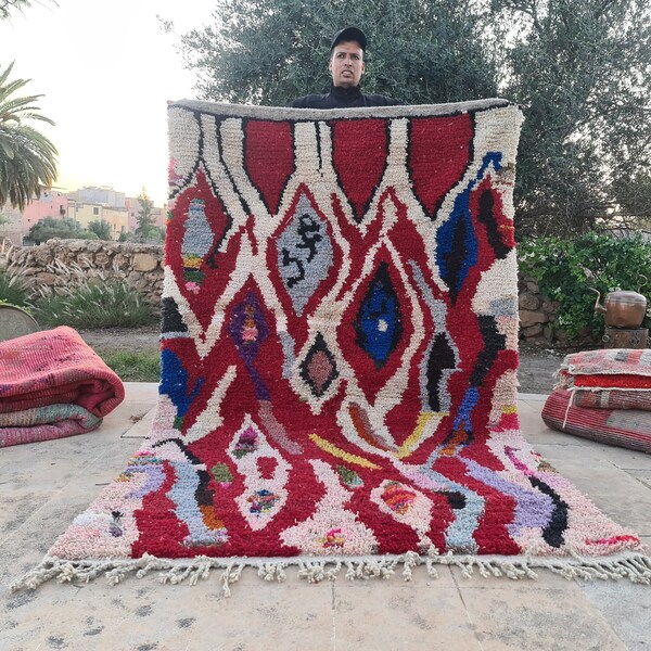 Red Moroccan Rug - Etsy