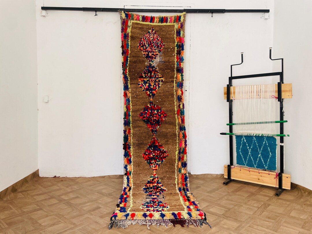 Vintage Moroccan Berber Runner Rug - Entryway Runner Rug Washable ...