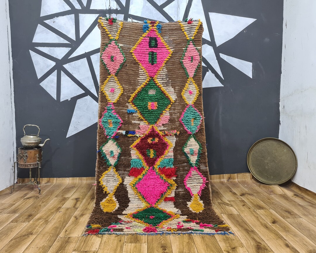 Stair Treads Carpet Woven Funky Rug Tufted Boujaad Rug Geometric Rug ...