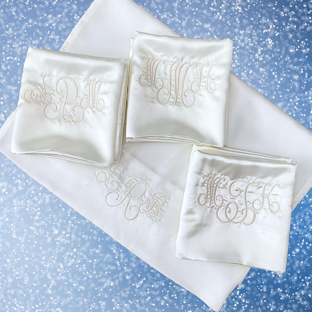Satin Custom Monogram Pillowcase - Bride, Bridesmaid, Daughter, Mom ...