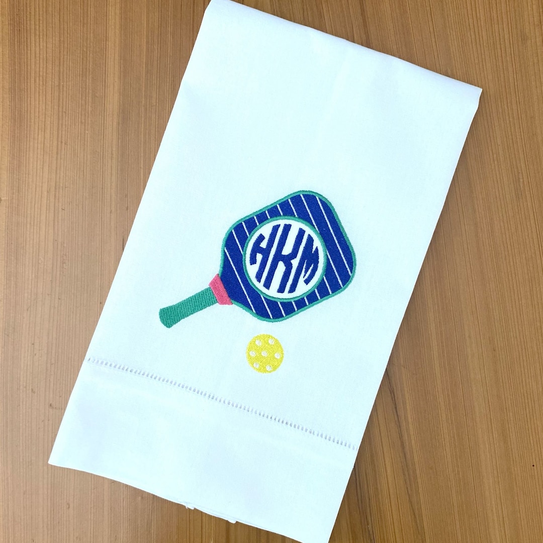 Pickleball Monogrammed Towel Pickleball Tea Towel Gift Personalized ...