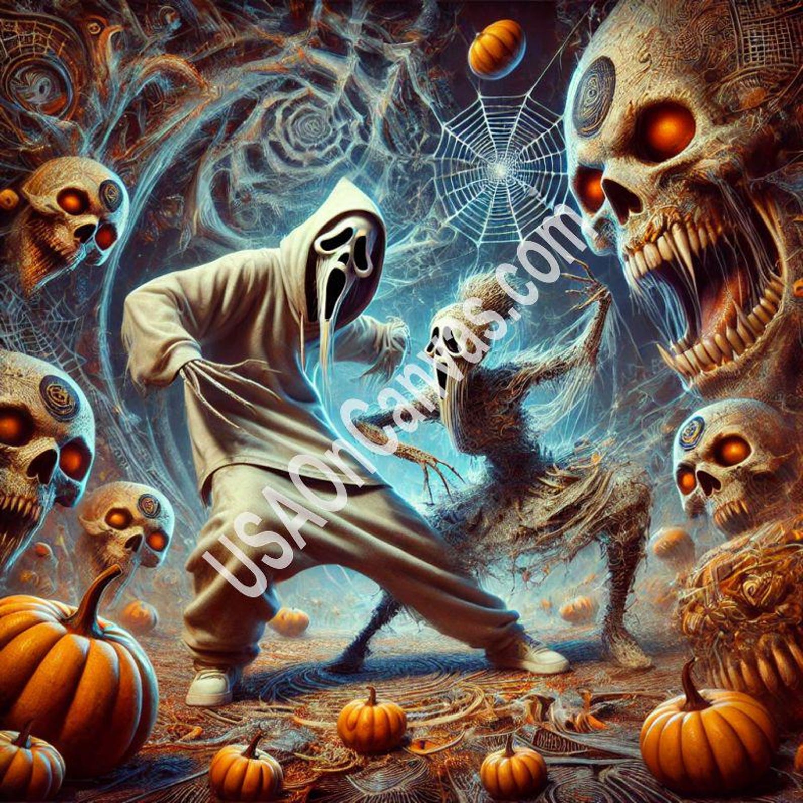 Ghosts Performing a Hip-hop Dance, Vintage Farmhouse Decor, Halloween ...