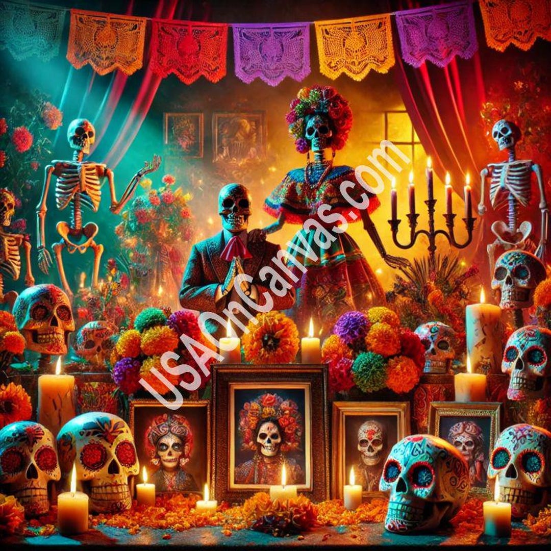 Día De Los Muertos Celebration, Fall Decor, Vintage Farmhouse Decor ...