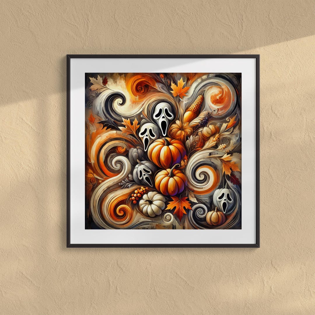 Abstarct Surreal Halloween-themed Image - Fall Decor, Vintage Farmhouse ...