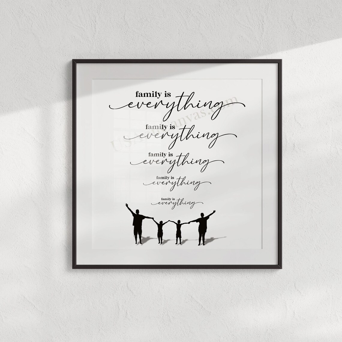 Family is Everything Wall Art Print | Minimalist Family Quote Decor ...