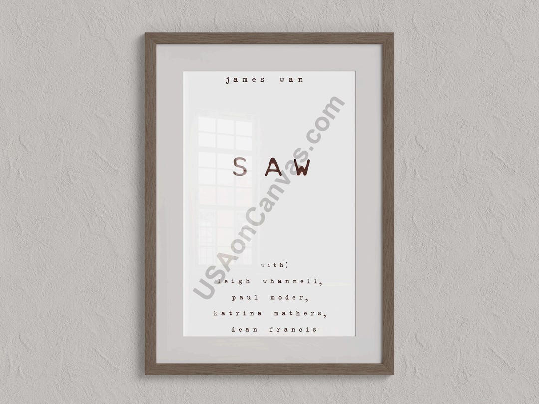 Minimalist 'saw' Movie Poster - Horror Film Art Print, Unique ...