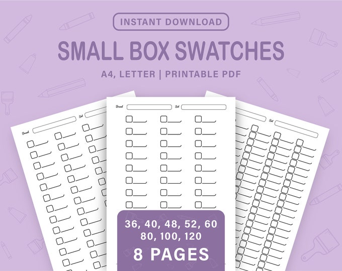 Color Swatch Chart Color Swatch Template DIY Color Swatch Marker ...