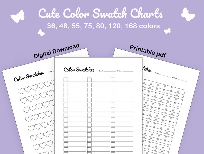 Color Swatch Chart Color Swatch Template Color Swatch Page Paint ...