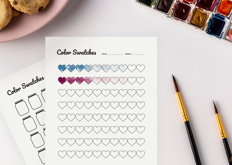 Color Swatch Chart Color Swatch Template Color Swatch Page Paint ...