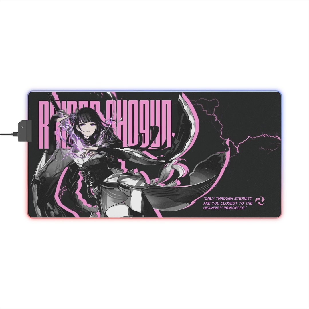 Raiden Shogun Genshin Desk Pad Desk Mat Xxl Gaming Mouse - Etsy