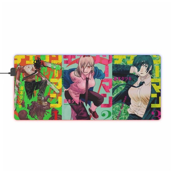 Chainsaw Men Mouse Pad LED Gaming Mouse Pad New Anime Show - Etsy UK