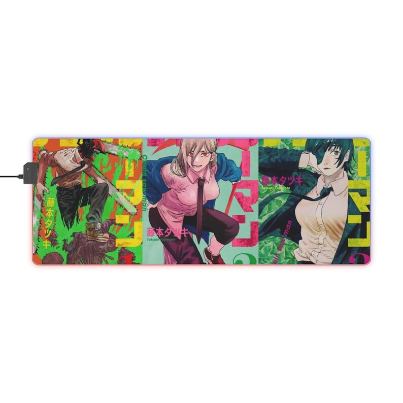 Chainsaw Men Mouse Pad LED Gaming Mouse Pad New Anime Show - Etsy UK