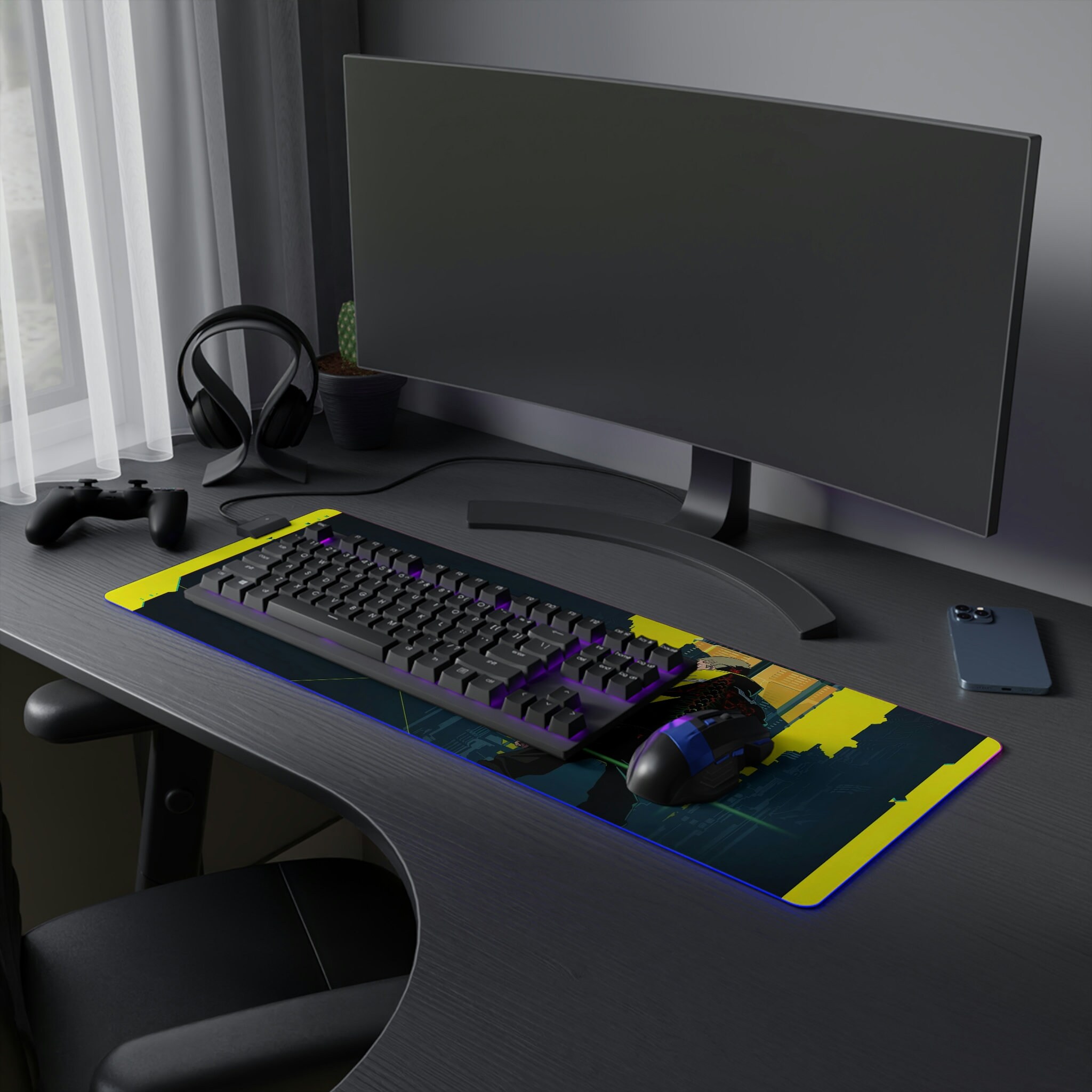 Cyberpunk Edgerunners LED DESKPAD Cyberpunk 2077 Desk Mat Pc - Etsy