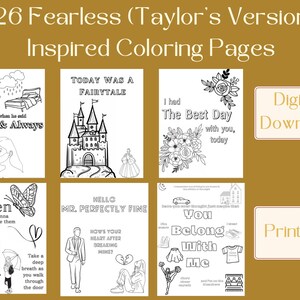 Fearless taylor's Version Coloring Book - Etsy