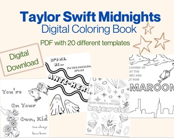 Taylor Swift Evermore Coloring Book - Etsy