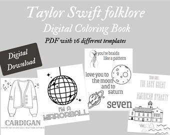 Taylor Swift Evermore Coloring Book - Etsy