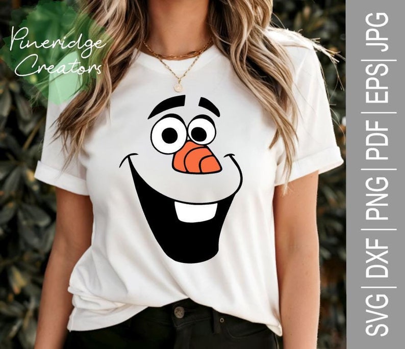 Olaf Snowman Face SVG, Cricut Silhouette, Sublimation (digital Download ...