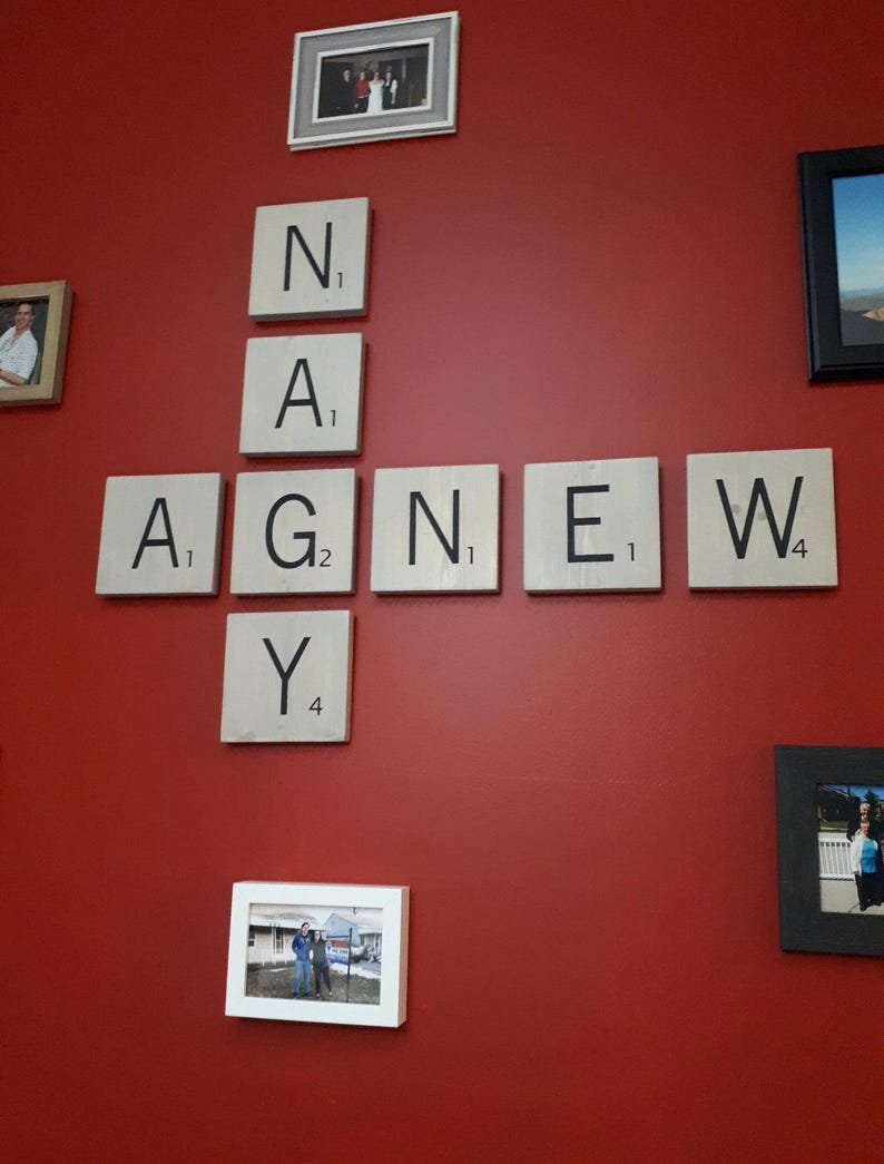 Scrabble Wall Art / Large Scrabble Tiles / Scrabble Wood Tiles ...