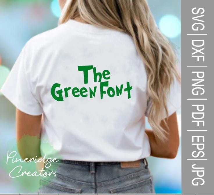 Green Christmas Font. Grinched SVG, PNG, PDF (digital Download) - Etsy