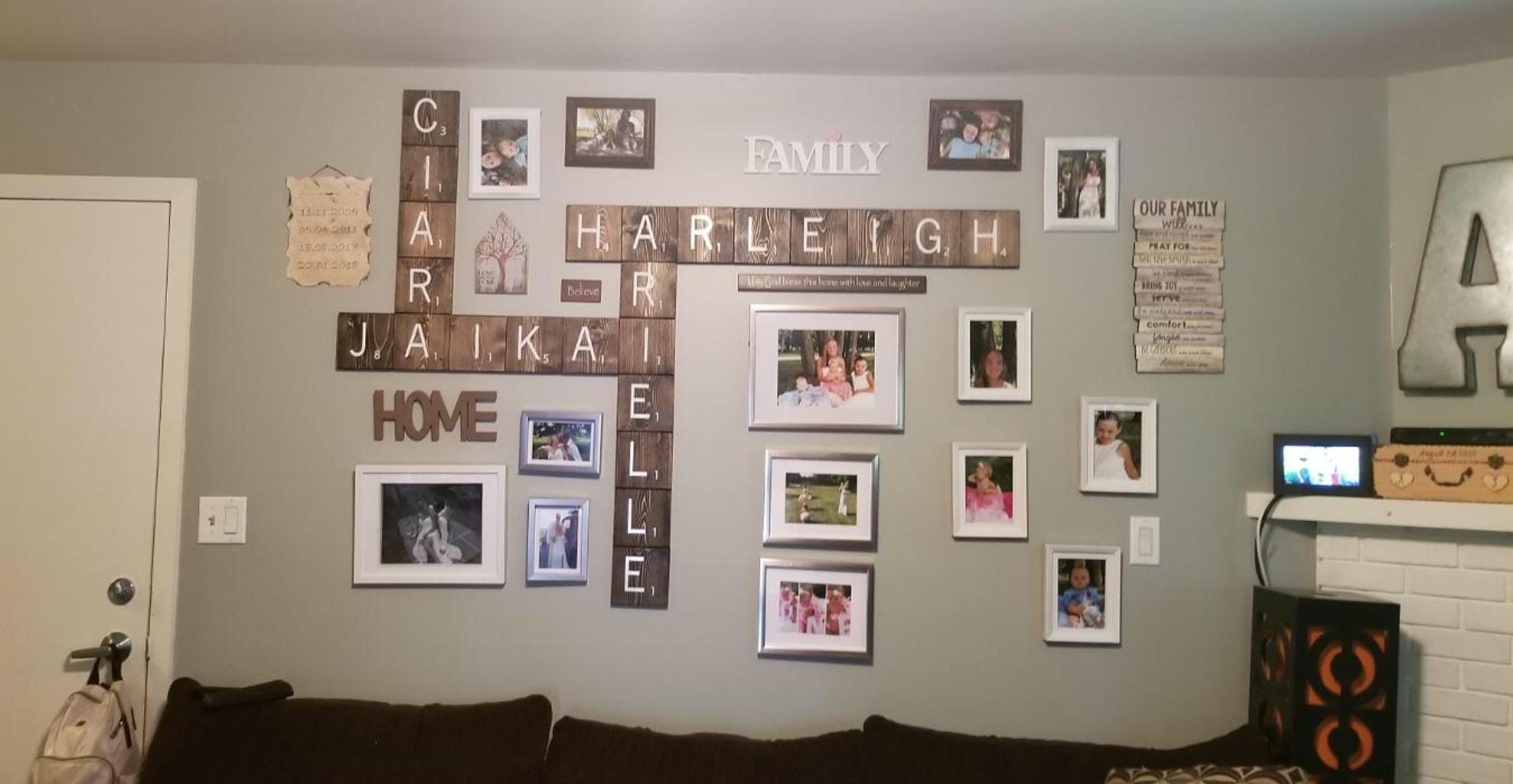 Scrabble Wall Art / Large Scrabble Tiles / Scrabble Wood Tiles ...