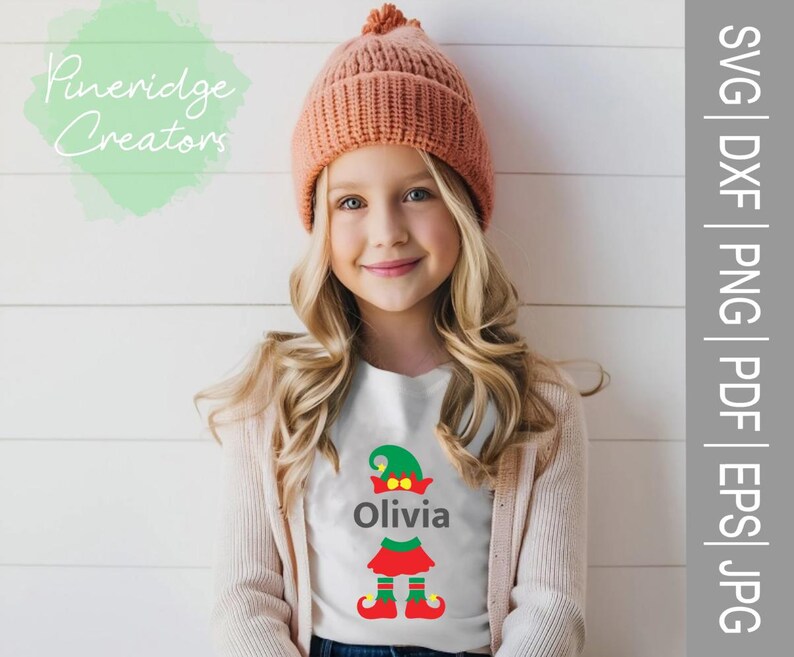 Elf SVG, Christmas Elf, Elf Girl, Elf Boy, Elf Monogram, Elf Hat ...