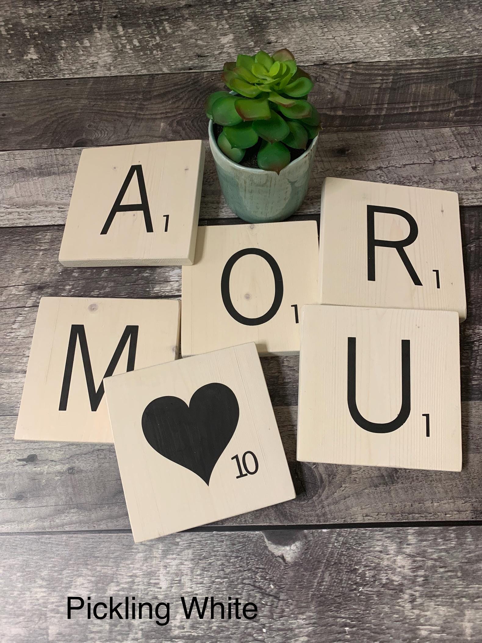 Scrabble Wall Art / Large Scrabble Tiles / Scrabble Wood Tiles ...