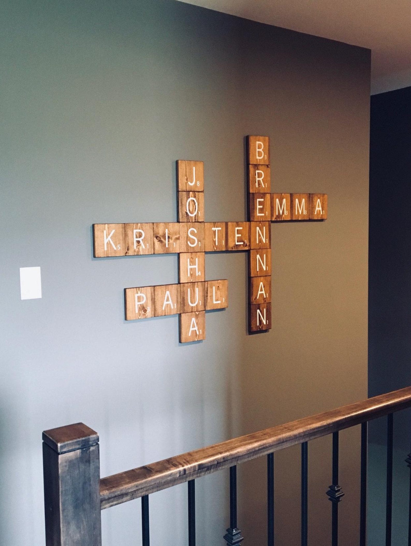 Scrabble Wall Art / Large Scrabble Tiles / Scrabble Wood Tiles ...