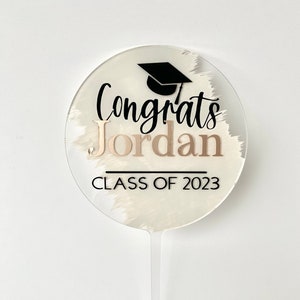 Personalized Name Cake Topper Graduation Cake Topper Decoration Grad ...