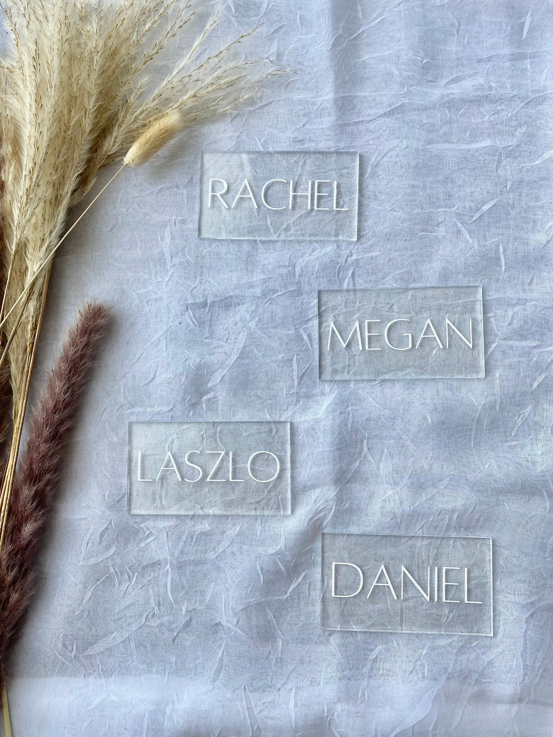 Acrylic Clear Name Place Cards for Wedding Acrylic Place Cards Wedding ...