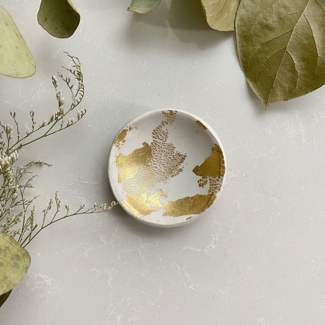 Gold Jewelry Dish for Bridesmaid Gift Trinket Dish for Bridal Gift ...