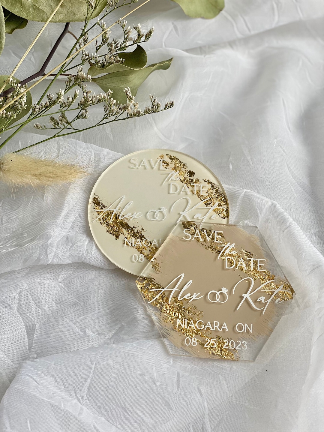 Personalized Magnet for Wedding Save the Date Magnet Invitation Acrylic ...