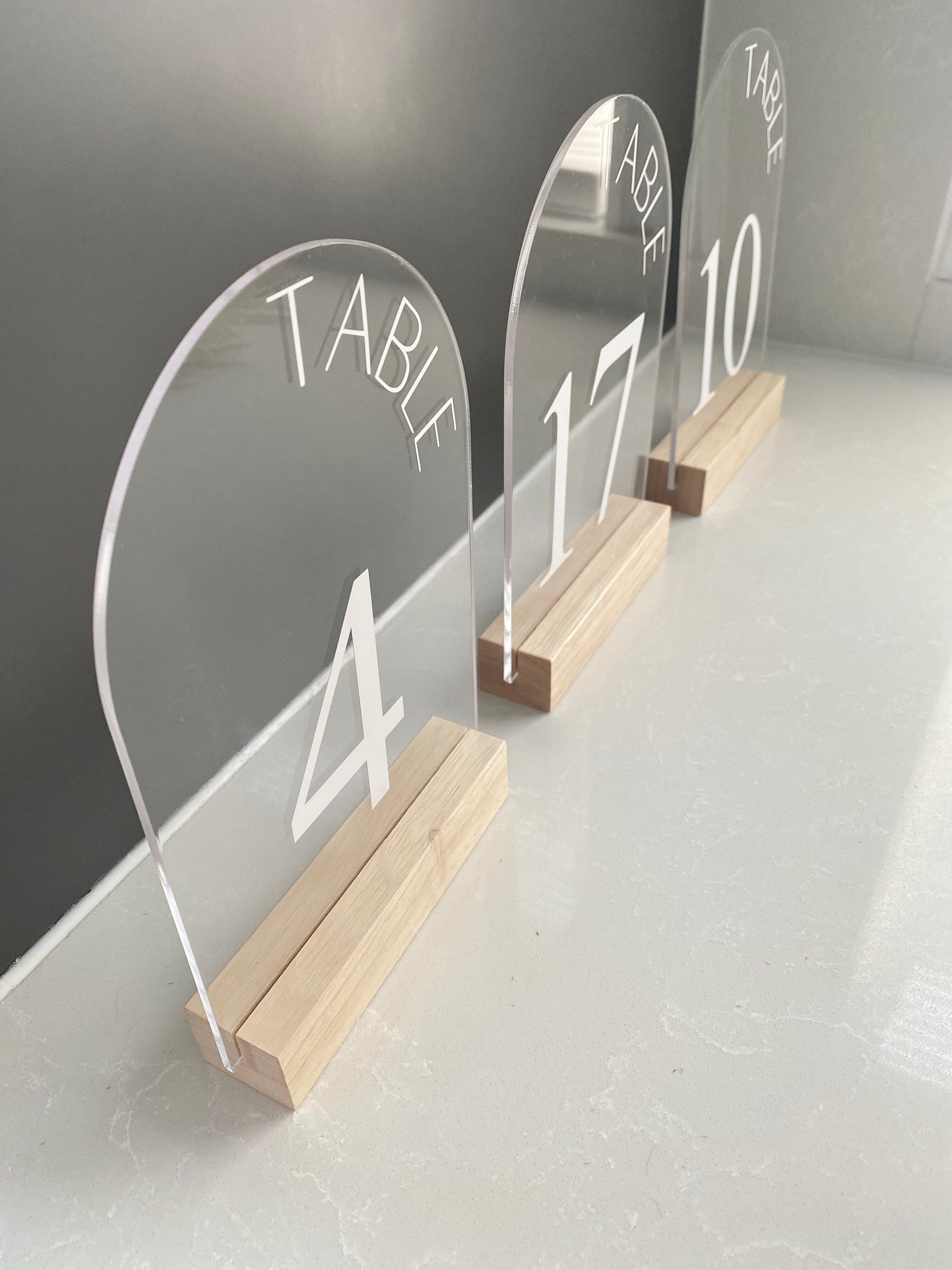 Acrylic Wedding Table Number Sign for Wedding Table Sign - Etsy