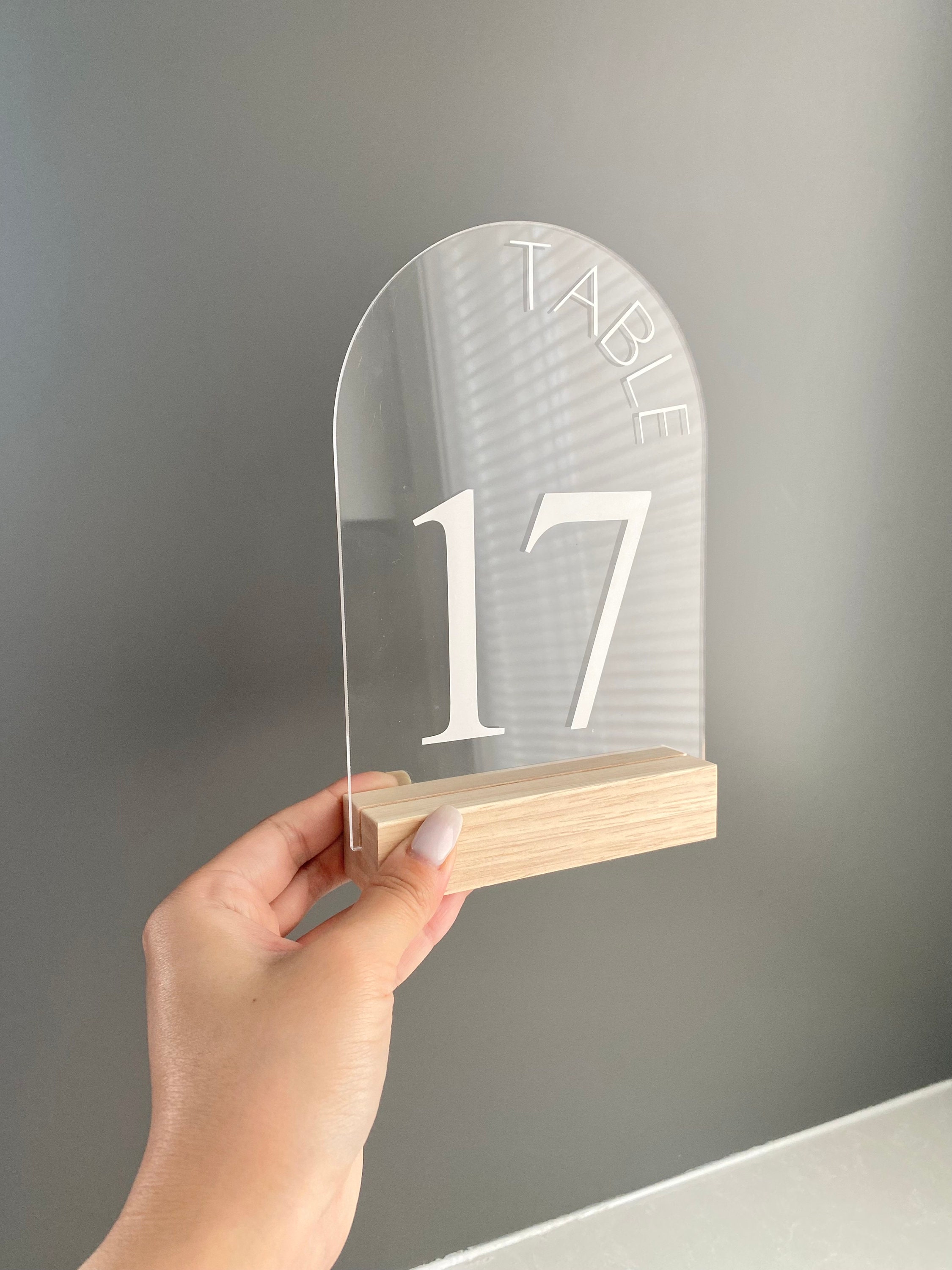 Acrylic Wedding Table Number Sign for Wedding Table Sign - Etsy