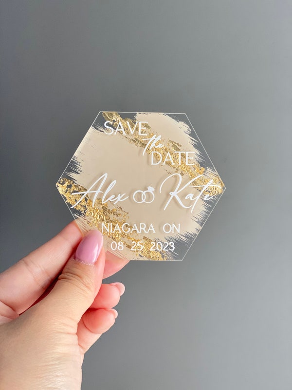 Personalized Magnet for Wedding Save the Date Magnet Invitation Acrylic ...