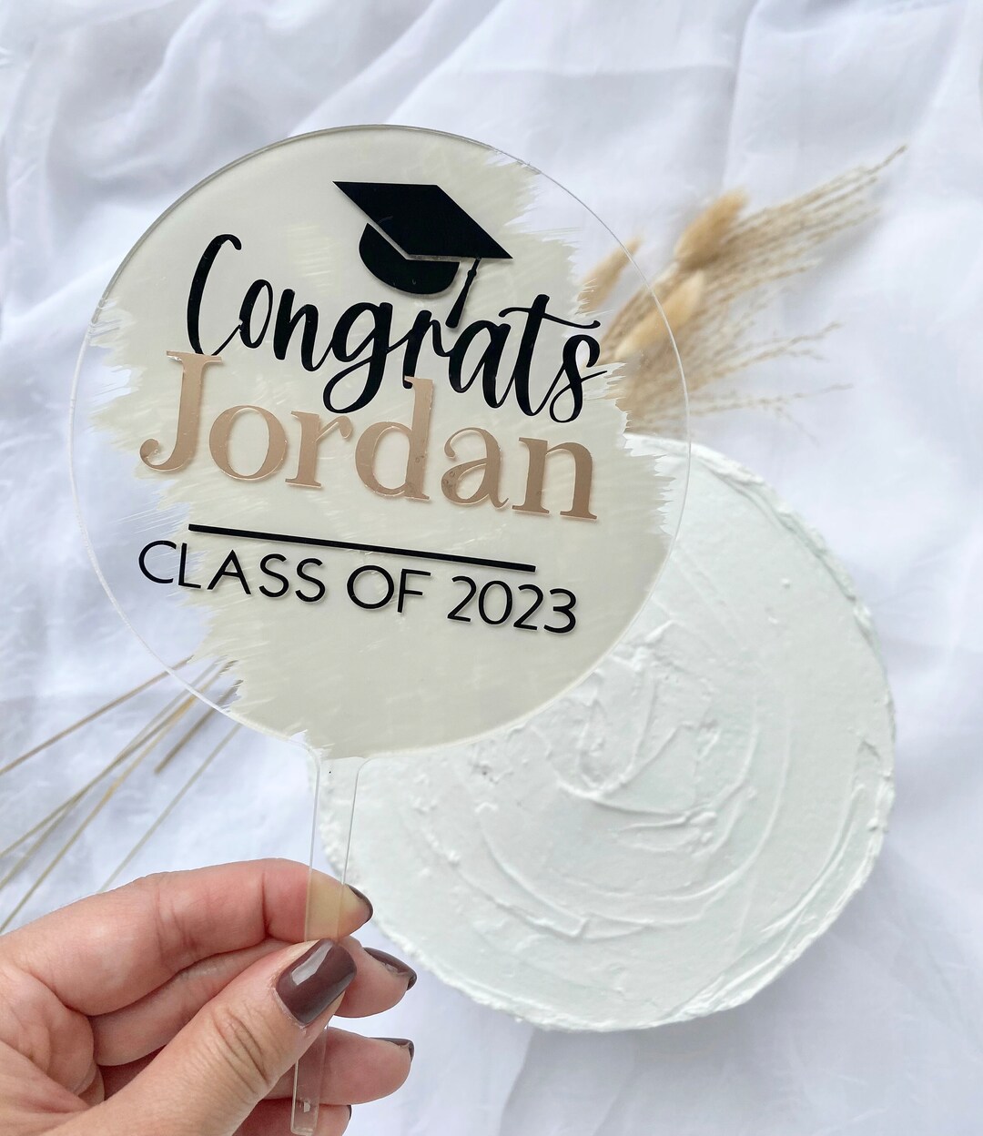 Personalized Name Cake Topper Graduation Cake Topper Decoration Grad ...