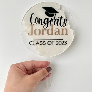 Personalized Name Cake Topper Graduation Cake Topper Decoration Grad ...
