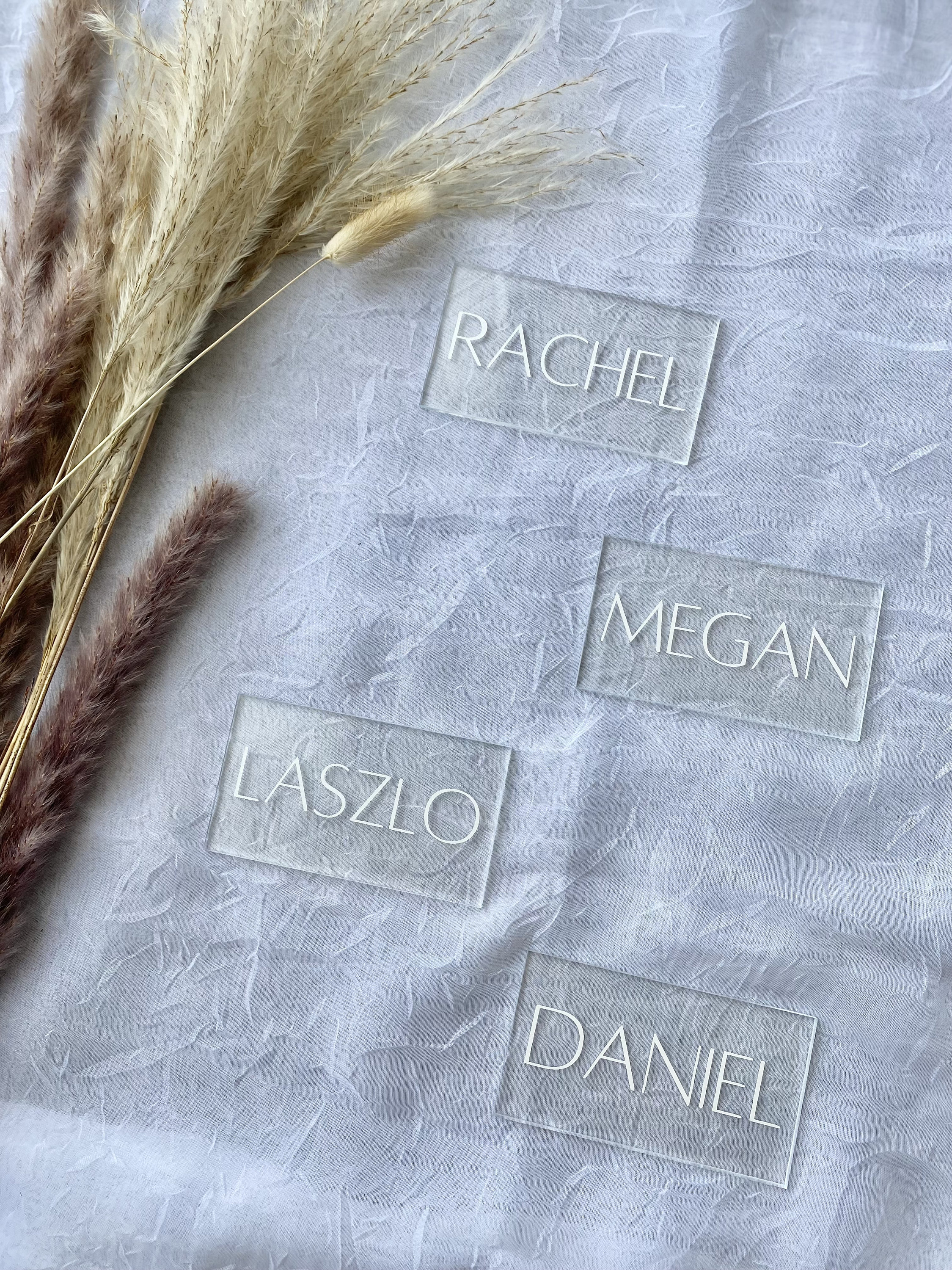 Acrylic Clear Name Place Cards for Wedding Acrylic Place Cards Wedding ...