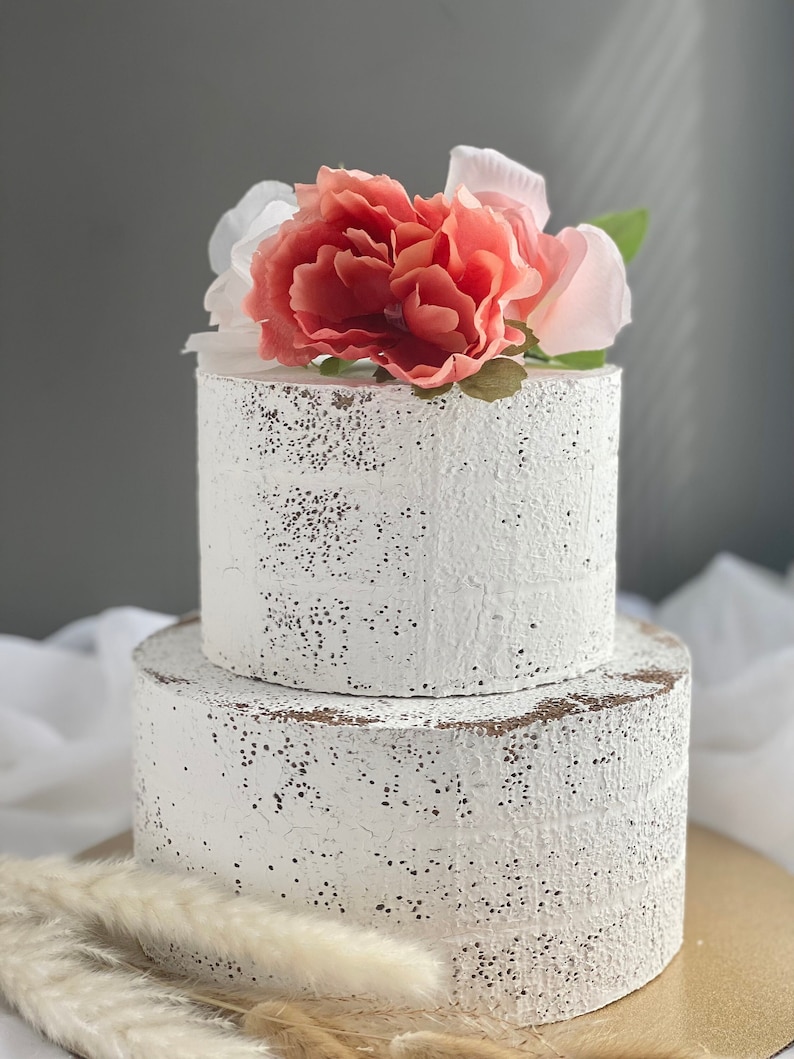 3 Tier Faux Cake for Wedding Cake Naked Faux Cake Realistic - Etsy