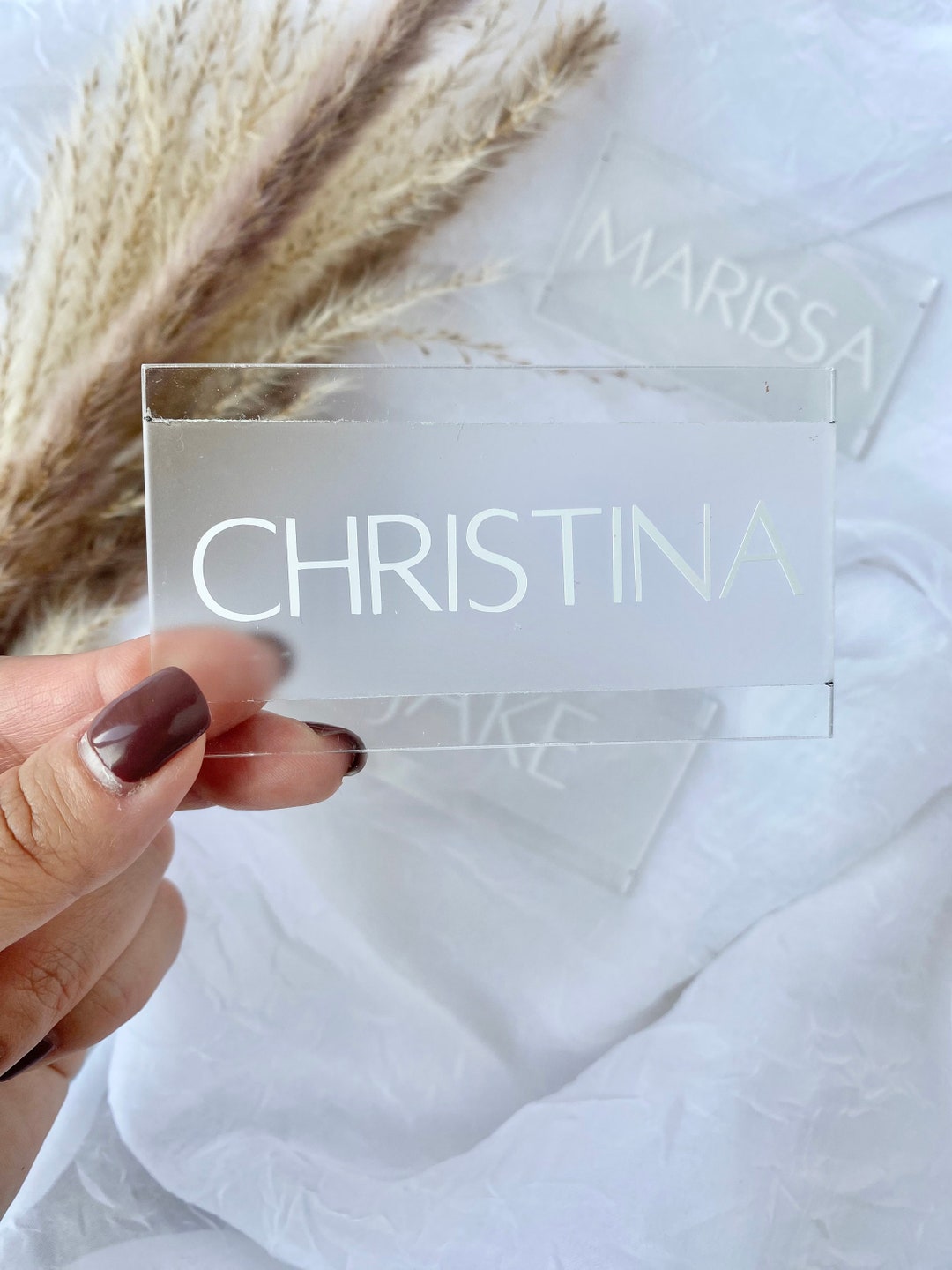 Custom Acrylic Name Place Cards for Wedding Name Tag Place Cards ...