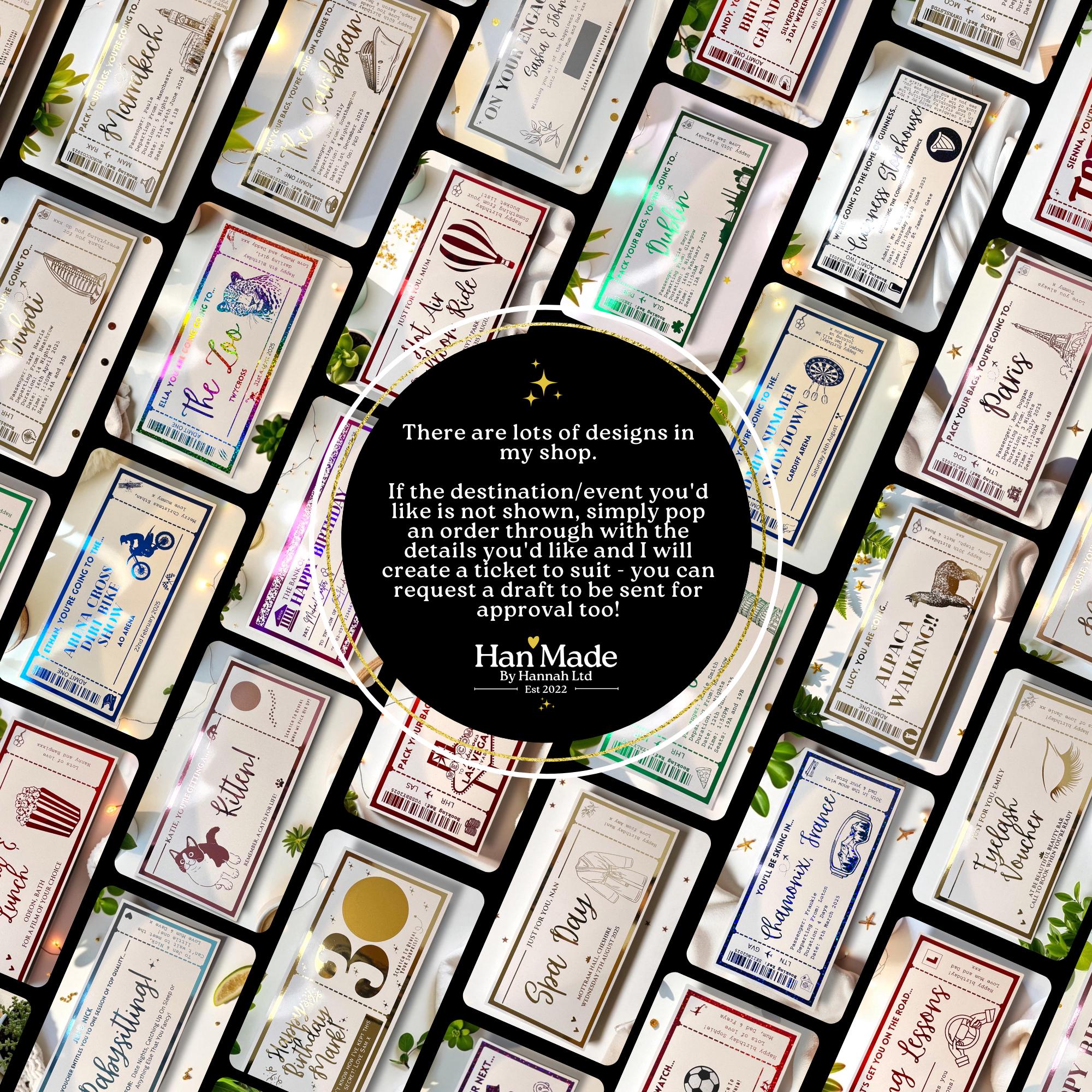 Graduation Gift Money Scratch Voucher, Any Personalised Foil Ticket ...