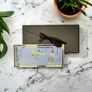 Secret Surprise Holiday Destination Pass Fake Flight Ticket, Any Reveal ...