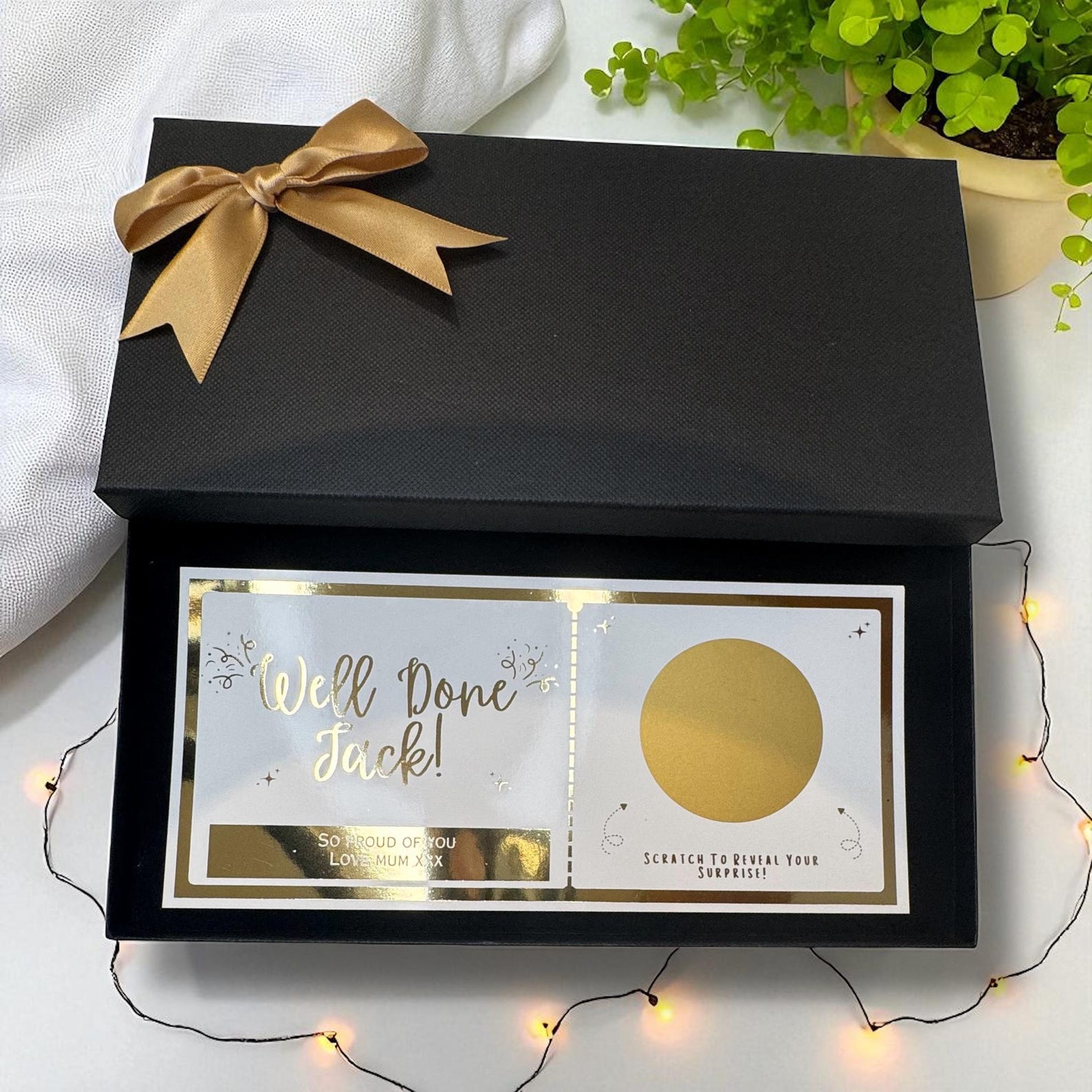 Graduation Gift Money Scratch Voucher, Any Personalised Foil Ticket ...