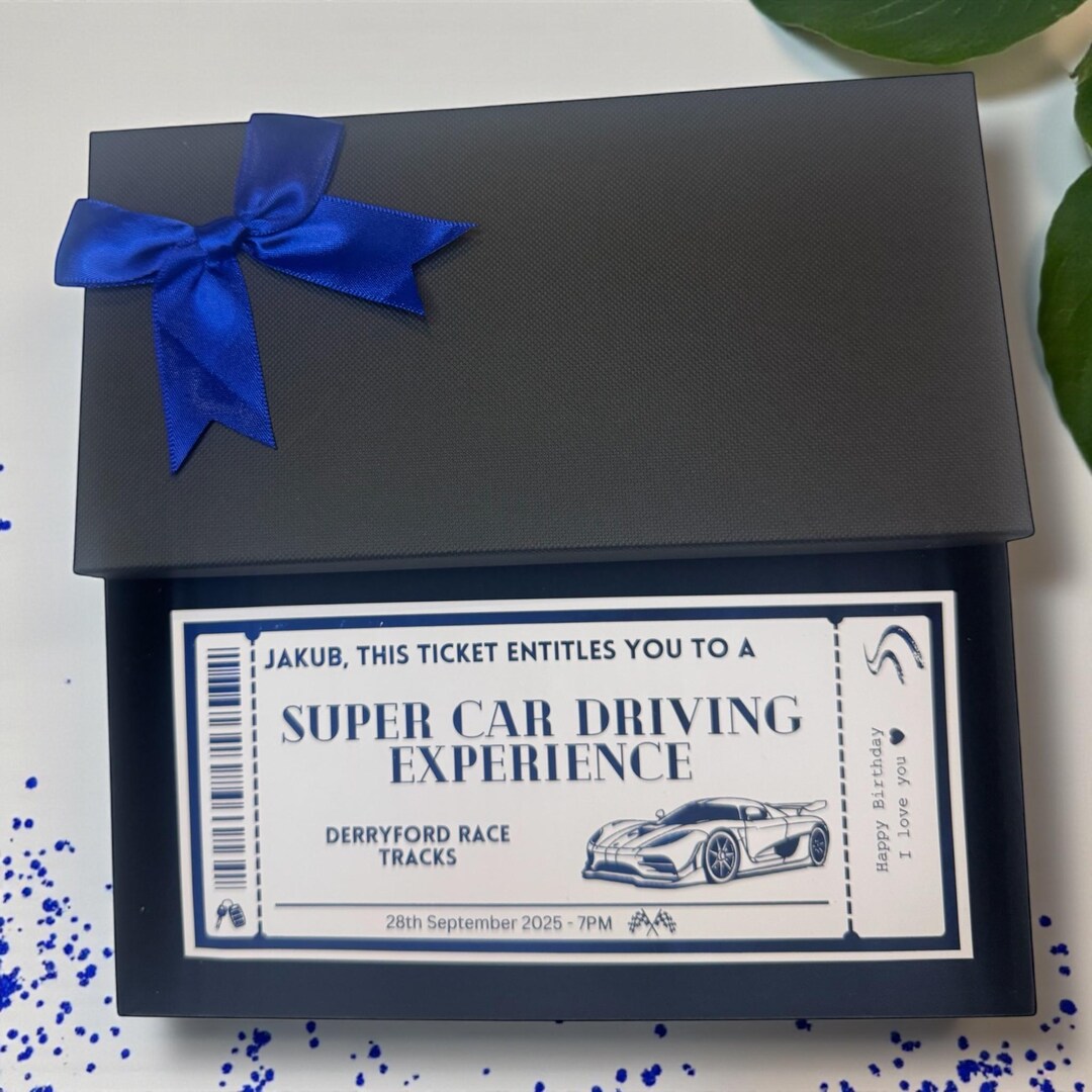 Super Sports Car Driving Experience Card Ticket Sports Voucher, Any ...